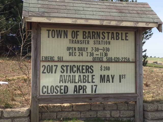 Transfer Station Closed Saturday | BarnstablePrecinct7