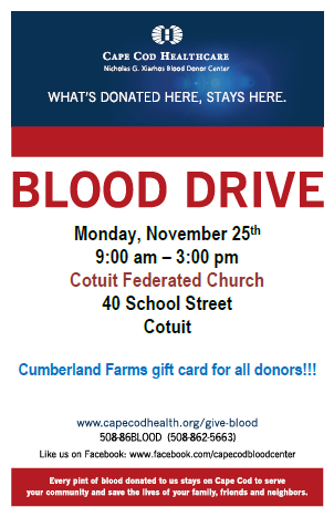 Blood Drive Today! | BarnstablePrecinct7