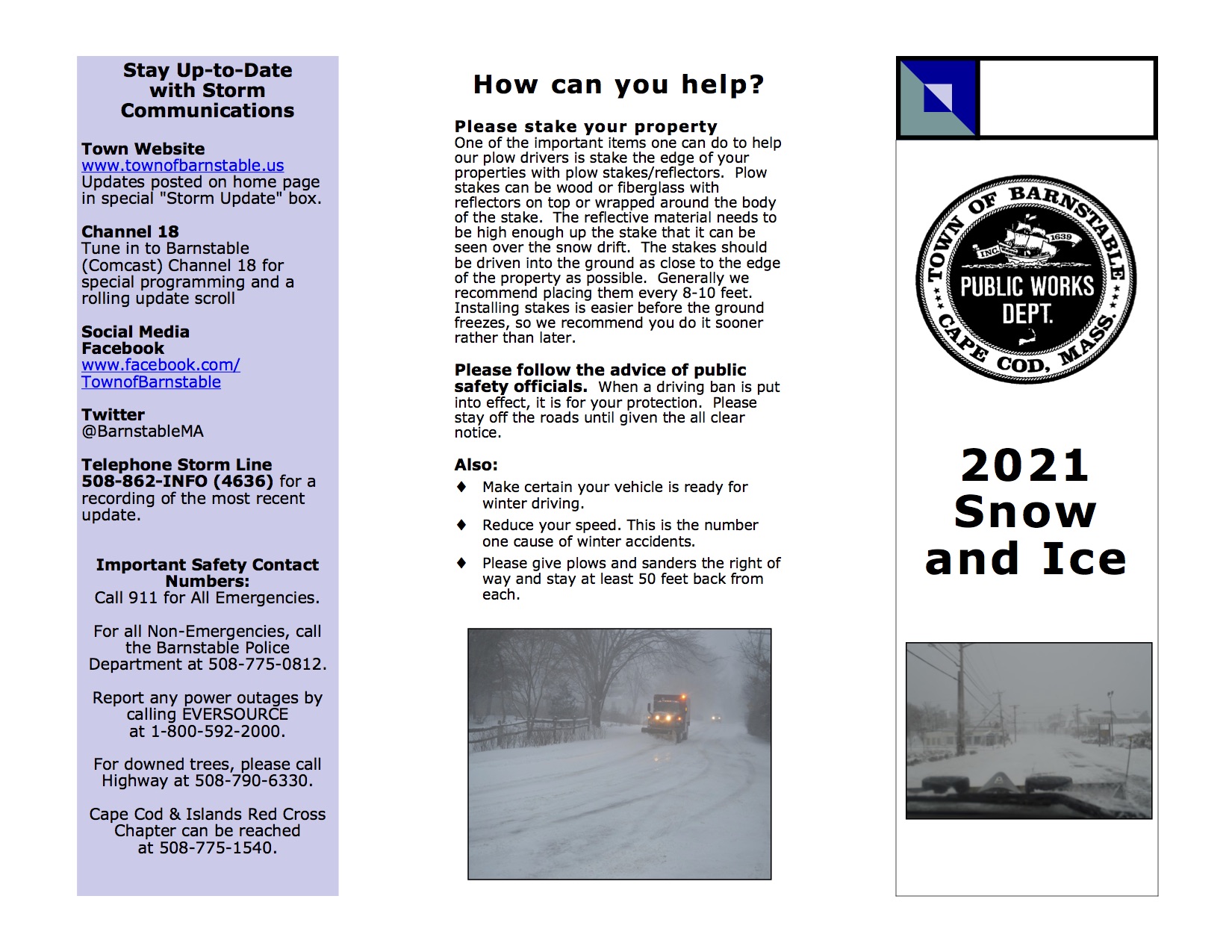 Snow & Ice Season 2020-2021 | BarnstablePrecinct7